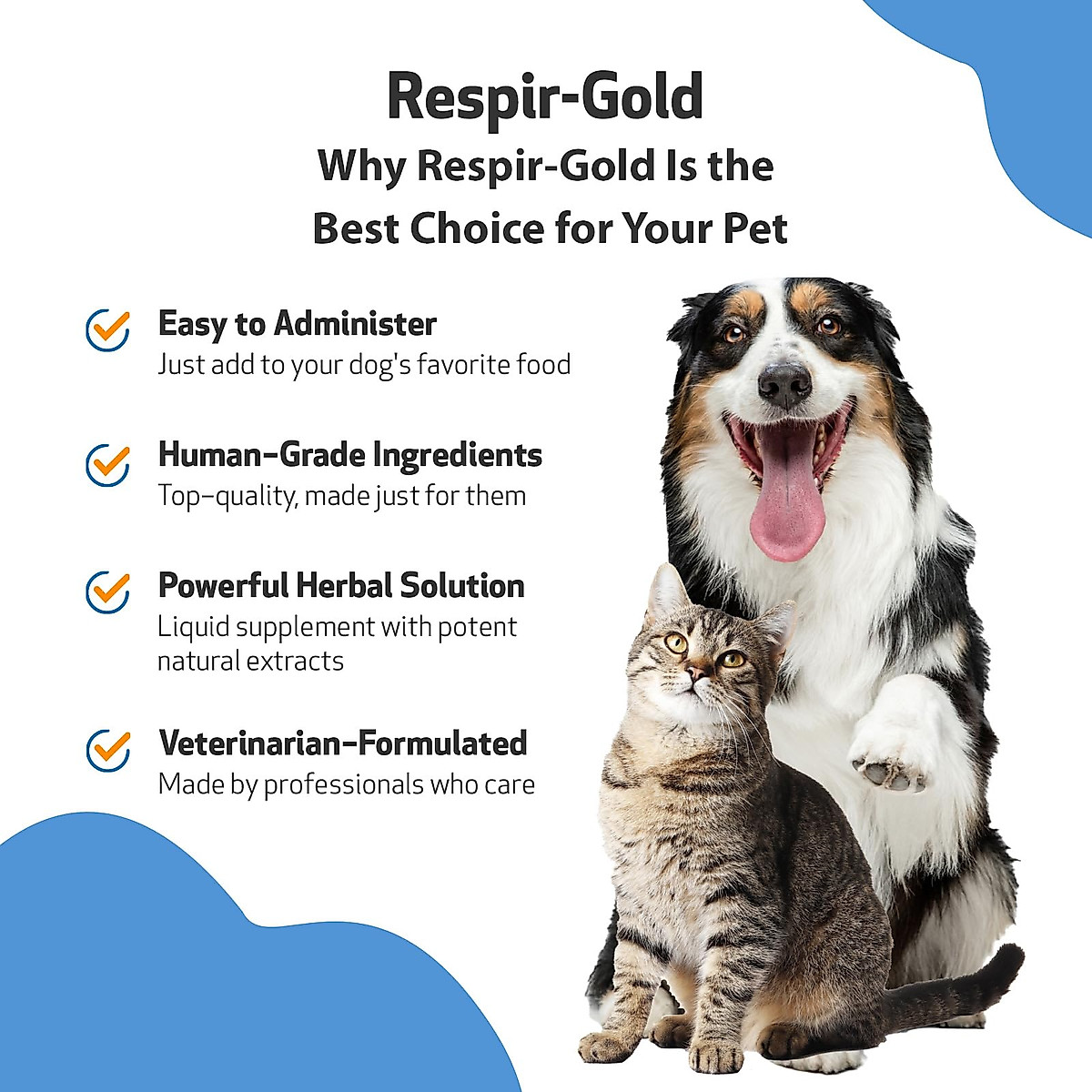 Pet Wellbeing Respir-Gold for Dogs & Cats - Supports Healthy Breathing, Open Airways, Respiratory Support, Black Cumin, Horehound, Grindelia - Veterinarian-Formulated Herbal Supplement 4 oz (118 ml)