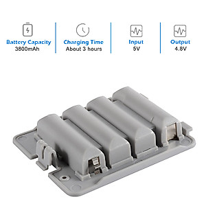 Yunnyp 3800mAh Balance Board Battery,High Capacity Rechargeable Battery for Wii Fit