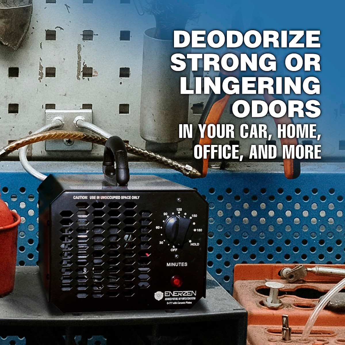 Enerzen Ozone Generator 11,000mg Industrial O3 Air Purifier Deodorizer (11,000mg - Black)