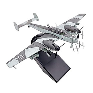 shamjina Night Version BF-110 Aircraft Model Simulation Ornament Alloy 1/100 Scale BF-110 Fighter Model Toy for Home Household Shelf Ornaments Gift