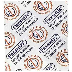 FreshUs 100cc Oxygen Absorbers for Dehydrated Food and Emergency Storage (100 Pack), Multicolor