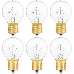 Lava Lamp Bulb 25 Watt, E17 Intermediate Base 6 Packs The Lava Original Replacement Bulb for 14.5-Inch Lava Lamp, Soft Warm White Glow, Long Life, High Temp Resistance, High-Output Heat S11 Bulb