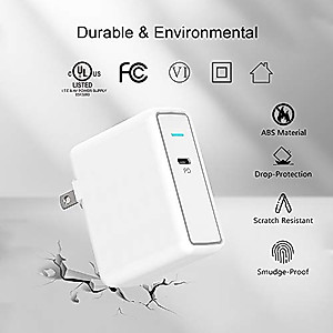 Aiibe USB C Charger Power Adapter 61W Type C Wall Charger Power Delivery 3.0 Fast Charging Block PD Charger for MacBook Pro/Air, Dell XPS, HP, iPad Pro Nintendo iPhone SE 11 12 Pro Max and More