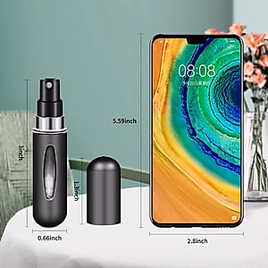 MDDRUIQI Perfume Travel Refillable Portable Perfume Atomizer Bottle 5ML Mini Refillable Perfume Spray Bottles Atomizer Travel Perfume Bottle for Outdoor and Traveling (4 Colors)