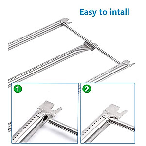 GasSaf 24.5 inch Flavorizer Bar and Burner Tube Set Replacement for Weber 7539, 7540 67820 67722, Genesis 300 Series Grills