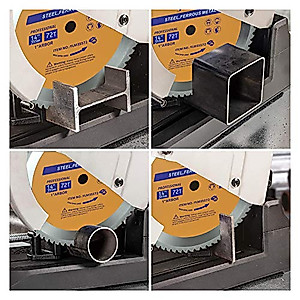 Yolan 7 1/4” Metal Cutting Circular Saw Blade, 7-1/4-Inch 180 Blade,36-Tooth,Carbide Tipped, 5/8-Inch Arbor, Diamond Knockout Arbor for TCT Miter Saw Blade, Cutting Metal & Steel,Ferrous Metal