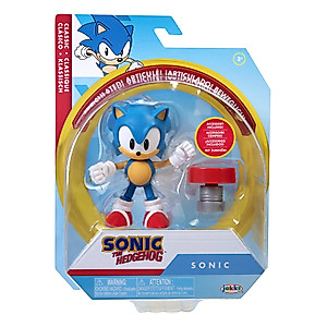 Sonic 4"- Classic Sonic w/Spring- Wave 4 (Online) Articulated