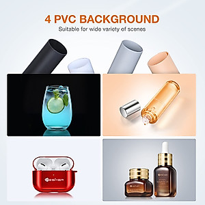 Yesker Photo Light Box, 20x20x20 inch Portable Lighting Tent Kit Brightness Adjustable Studio Photography Booth with 98 Large LED Lights CRI95+ with 4 Background for Large Items Shooting