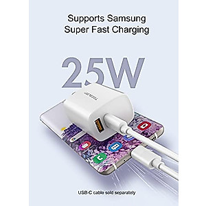 USB C Super Fast Charger,Foldable Dual-Port 30W PD Wall Charger Fast Charging for Samsung Galaxy S23/ S23 Ultra/Z fold4/ A53 5G/ S22/ S22+/ Z Flip3/Z Fold3/S21 FE/Pixel 7