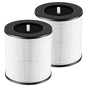 JORAIR D09 Replacement Filter Compatible with Tailulu Air Purifier Cleaner D09, 3-in-1 H13 Grade True HEPA Replacement Filter, 360 Rotating D09 Filter, 2 Pack