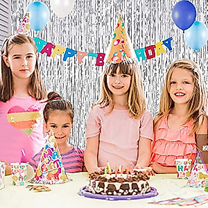 FYY (3 Pack 3.3 ft x 6.6 ft Metallic Tinsel Foil Fringe Curtains Party Decorations, Silver Birthday Backdrop Curtains for Party Wedding Holiday Engagement Bridal Shower Baby Shower Bachelorette