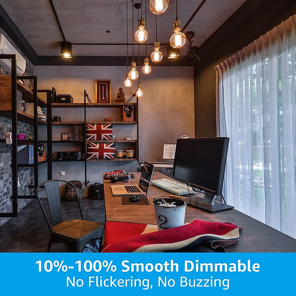 TORCHSTAR G25 Globe Light Bulbs LED Dimmable, Round Clear Vanity Light Bulb for Bathroom, LED Edison Bulb, 4.5W(60W Eqv.), UL & Energy Star Listed, 500lm, E26 Base, 2700K Soft White, Pack of 6