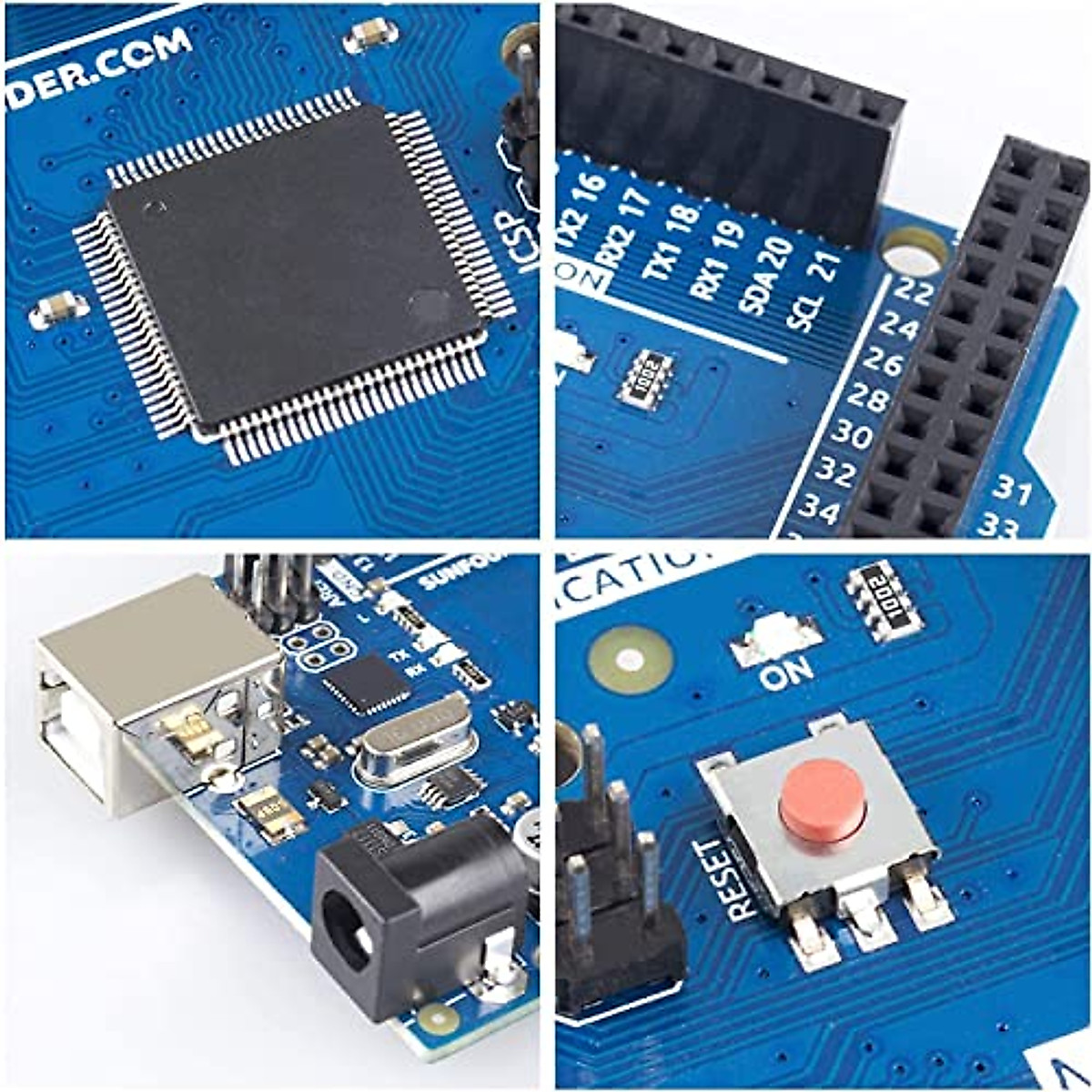 SunFounder MEGA Board Compatible with Arduino IDE ATMEGA2560 ATmega16AU + USB Cable