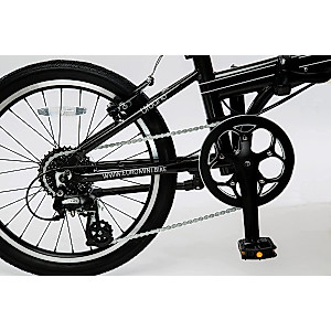 ZiZZO Urbano 24lb Lightest Aluminum Frame Genuine Shimano 8-Speed 20-Inch Folding Bike (Space Gray)