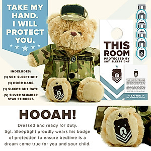 ZZZ Bears SGT Sleeptight Army Teddy Bear with Storybook and Sleep System