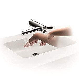 Long Tap Model AB 10 110-127 Volt Combination Hand Dryer and Hands Free Faucet in Brushed Stainless Steel