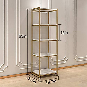 FONECHIN TDD Metal Display Rack 5-Layer Shoe Bag Rack Shelf,Floor-Standing Clothing Rack for Plant Jewelry Hat, Home Kitchen Bedroom Storage Rack