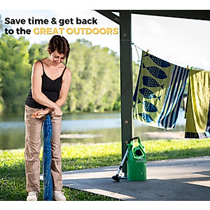 Dezitrek Original Ultra Light Clothes Wringer - Ideal for Light-Weight Clothing, Manual Hand Crank Laundry Wringer for Off Grid Living, Camping, Hotel and Travel - Compact, Eco-Friendly Towel Wringer