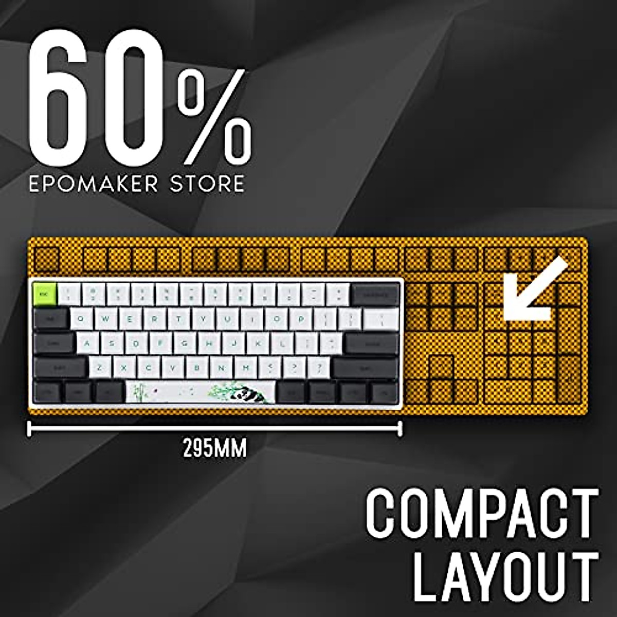 EPOMAKER SKYLOONG SK61 61 Keys 60% Hot Swappable Programmable Mechanical Gaming Wired Keyboard with RGB Backlit, NKRO, Water-Resistant, Type-C Cable for Win/Mac/Gaming (Gateron Optical Blue, Panda)