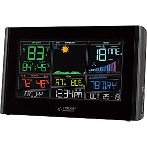 La Crosse Technology S82950-INT WiFi Professional Weather Station, Black