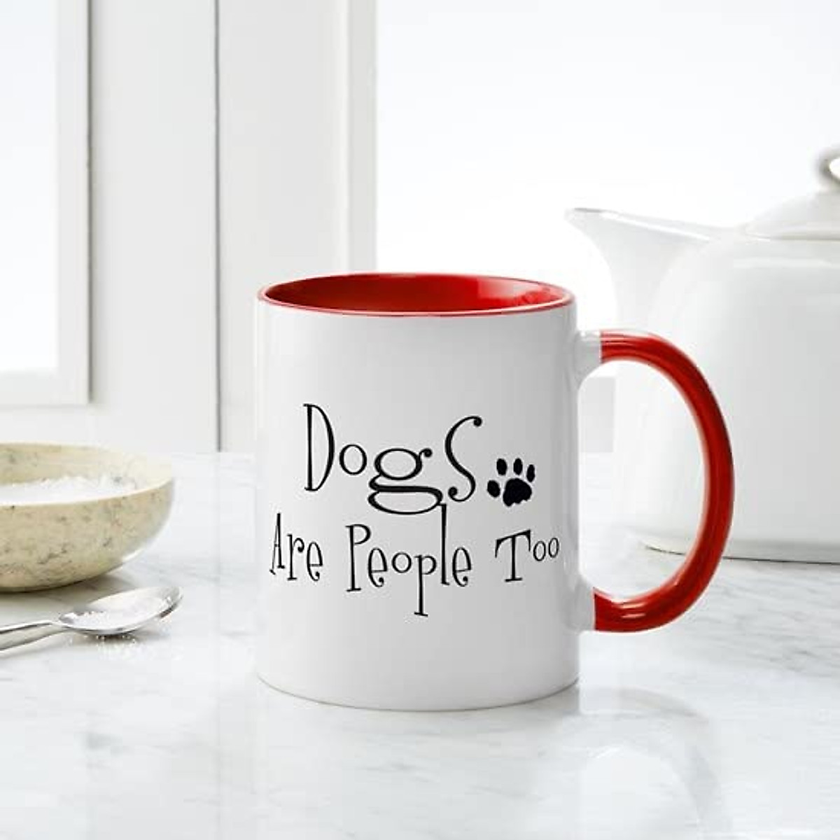 CafePress Dogs Are People Too Mug Ceramic Coffee Mug, Tea Cup 11 oz