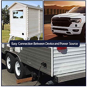 PAULINN 15 Amp Flanged Inlet 125V, NEMA 5-15 RV Shore Power Inlet Plug w/Waterproof and Back Cover, 2 Pole 3-Wire AC Port Plug, Generator Male Receptacle for Marine Boat RV Shed Electrical Extension