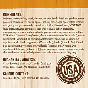 Merrick Grain Free Wet Dog Food, Premium Gluten Free Canned Adult Dog Food, Thanksgiving Day Dinner - (Pack of 12) 12.7 oz. Cans