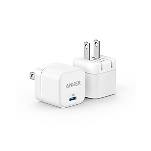 USB C Charger, Anker 2-Pack Fast Charger with Foldable Plug, PowerPort III 20W Cube Charger for iPhone 14/14 Plus/14 Pro/14 Pro Max/13, Galaxy, Pixel 4/3, iPad/iPad Mini, and More(Cable not Included)