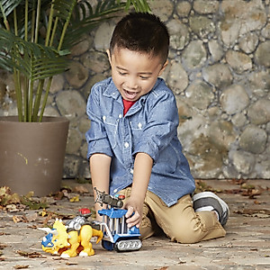 Chomp Squad Playskool Officer Lockup, Triceratops Dinosaur Figure, Police Toy with Pretend Jail Cell, Dinosaur Toy for Kids 3 Years and Up (Amazon Exclusive)