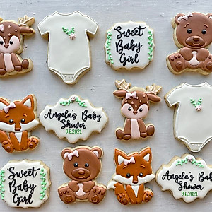 8 Pack Woodland Cookie Cutter Set - Forest Animal Cookie Biscuit Cutters for Baby Shower, Woodland Creatures Baking Molds Stainless Steel Birthday Party Favors