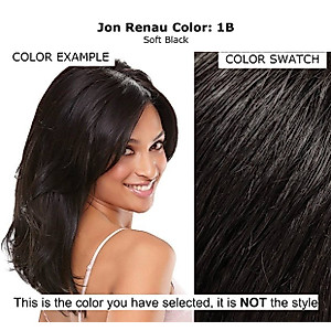 Bundle - 3 item: Top Smart Wavy 12" Hair Topper by Jon Renau, Christy's Wigs Q & A Booklet & Wide Tooth Comb - Color: 1B