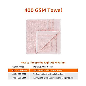 Amazon Basics Cosmetic Friendly Washcloths - 12-Pack, Carnation Blush