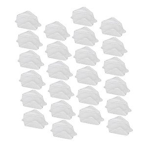 Abaodam 100 Pcs Triangular Cake Box Raclette Sandwich Container Disposable Cake Containers Plastic Container with Lid Cake Containers with Lids With Cover Clamshell Pizza The Pet