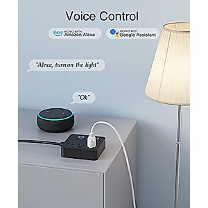Smart Plug Power Strip, WISEBOT USB Surge Protector with 3 Individually Controlled Smart Outlets and 3 USB Ports, Works with Alexa Google Home, WiFi Timer Plug Extender for Travel, UL, 2.4G WiFi Only