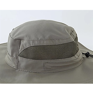 Connectyle Baby Boys Summer Sun Hat UPF 50+ Wide Brim Beach Hat Kids Bucket Fishing Hat S Army Green