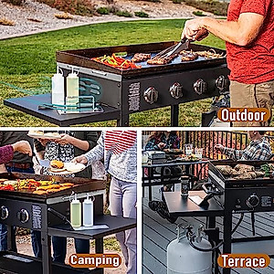 Grarg Wind Guards for Blackstone 28” Griddle,Blackstone Griddle Accessories Stainless Steel Magnetic Wind Screen for Outdoor Backyard BBQ Cooking Gas Saving(28 Inch)