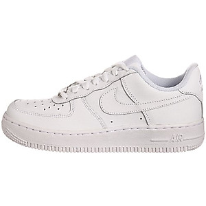 Nike Air Force 1, White/White, 6 US Unisex Little Kid