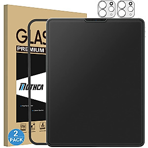 2 Pack Mothca Matte Glass Screen Protector for iPad Pro 11 Inch (2022/2021/2020/2018) /iPad Air 5 (2022) & Air 4 (2020)10.9 Inch, Anti-Glare & Anti-Fingerprint HD Tempered Glass Shield, Smooth as Silk