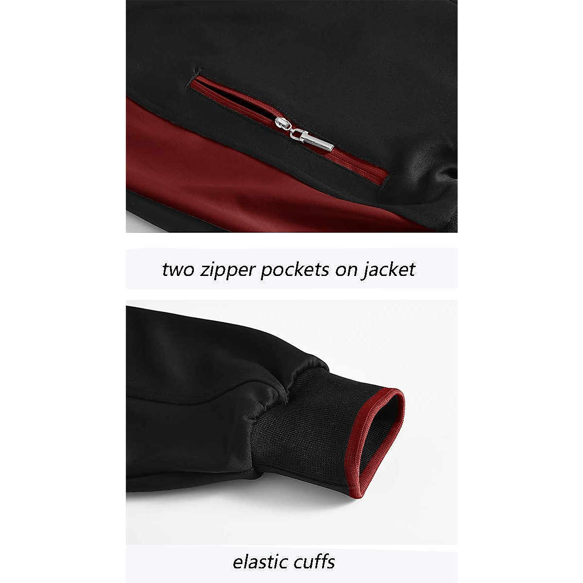 YSENTO Men's Tracksuits Set Outfits 2 Piece Jogging Suits Warm Up Running Track Sets Sweatsuits Black L