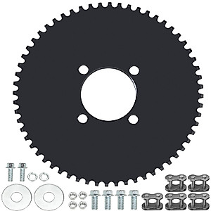 YOXUFA 60 Tooth Sprocket 35 Chain 51mm Bore Replacement for Go Cart Kart Predator 79cc 212cc 420cc 6.5hp 13hp Engine Go Cart Kart Drift Trike ATV Heavy Duty Steel Powersports Accessoried Parts