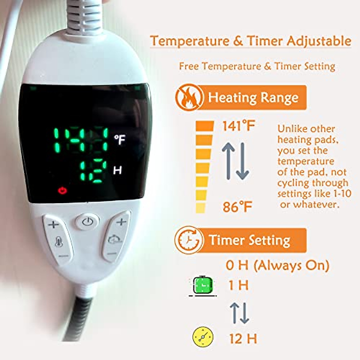 BiirBlue Pet Heating Pad, Temperature Adjustable Dog Cat Heating Pad with Overheat Protection, Indoor Heated Cat Bed for Puppy Kitten, Flame Retardant and Waterproof PVC Pet Heated Mat (Small)