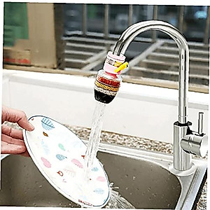 2pcs Kitchen Faucet Filter 6 Layers Water Purifier Filters Activated Carbon Filtration Spray Head Tap Nozzle Clean Faucet Accessories