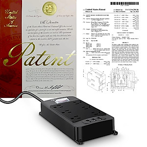 Outdoor Power Strip Weatherproof, 6 Outlets Waterproof Surge Protector with 3 USB Ports, 6 FT Extension Cord, Shockproof Overload Protection, Wall Mountable for Home Office Patio Porch (Black)