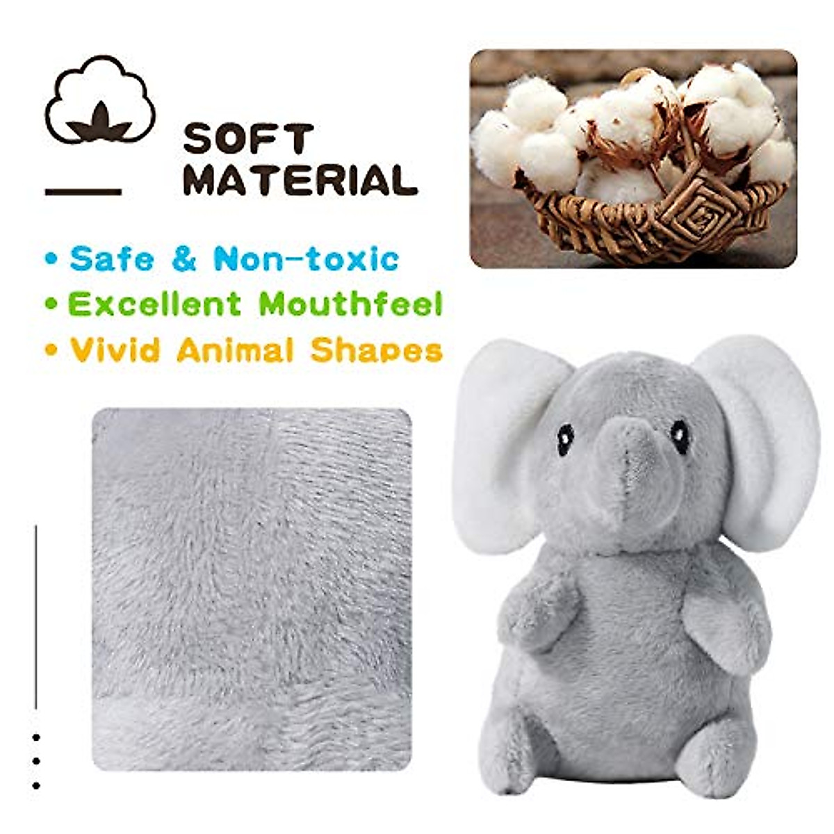 LEGEND SANDY Squeaky Dog Toys for Puppy Small Medium Dogs, Stuffed Samll Dog Toys Bulk with 12 Plush Pet Dog Toy Set, Cute Safe Dog Chew Toys Pack for Puppies Teething