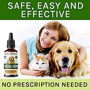 TwoFurFinds Liquid Herbal Cleanse for Cats and Dogs - Homeopathic Control for Pets of All Breeds and Sizes - Puppy and Kitten - USA-Sourced Ingredients - Preventative or Reactive - 2oz