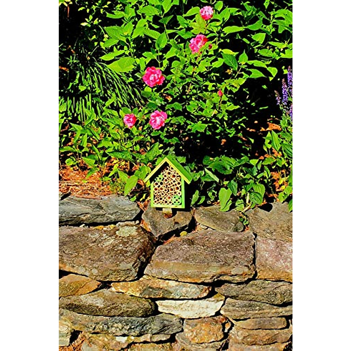 Rose Pink and Green Mason Bee House for The Garden Bundle - Lifetime Replacement Guarantee