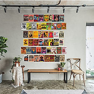 Vintage Rock Band Posters - 50-Piece Retro Wall Collage Kit