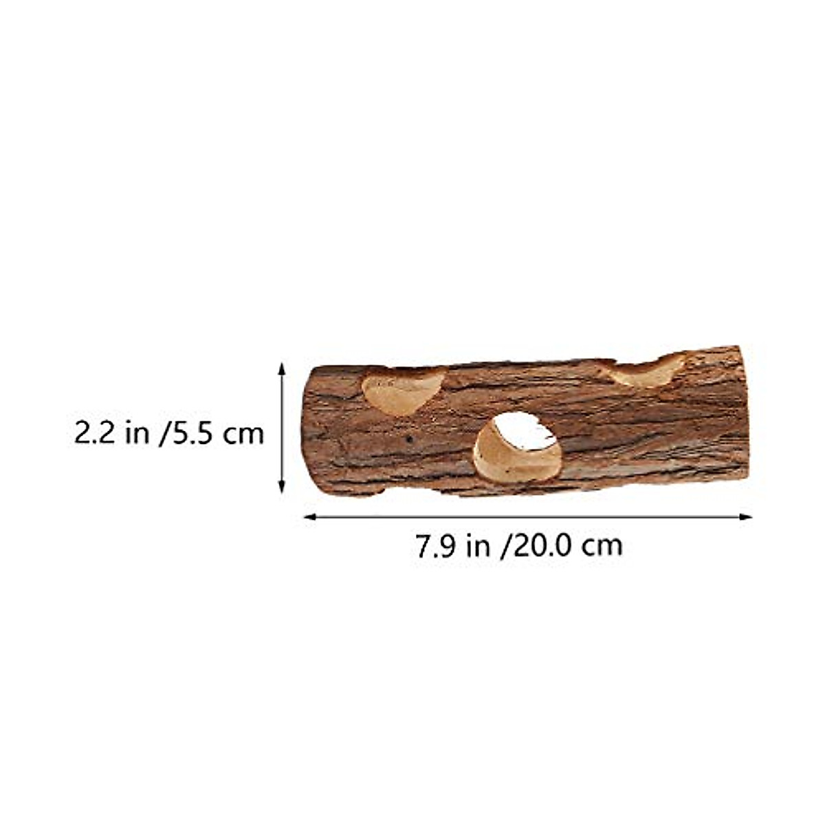 POPETPOP Rabbit Toys Rabbit Toys Rabbit Toys 2pcs Natural Wooden Hamster Tunnel Tube Toy Forest Hollow Tree Trunk (15cm+20cm) Rabbit Toy Teething Toys Bunny Toys