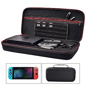 Nintendo Switch Protective Case, Portable Multi-Function Hard EVA Pouch Storage Bag Carrying Case For Nintendo Switch Console &Accessories Black