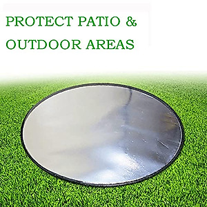 VTYEUTP Fireproof Mat for fire Pit mat 30" Round, Fireproof Mat for Patio, Deck, Grass, Lawn, Heat Shield, Fire Resistant Pad for Outdoor, Fire Pit Accessories(30 Inch)